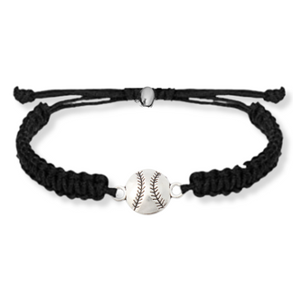 Adjustable Baseball Rope Bracelet - Made in the USA - SportyBella