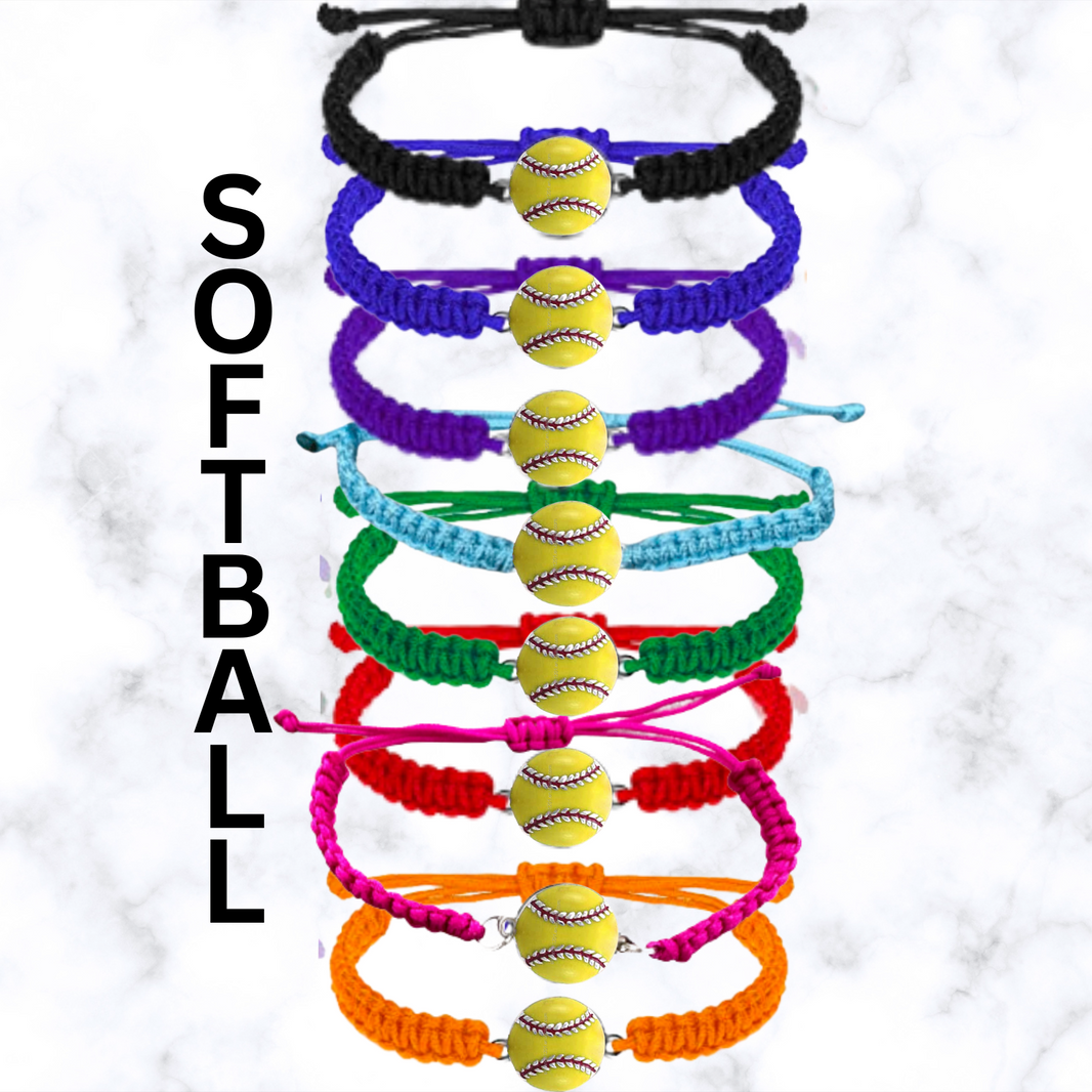 Softball Bracelets with Custom Charms - Made in USA - SportyBella