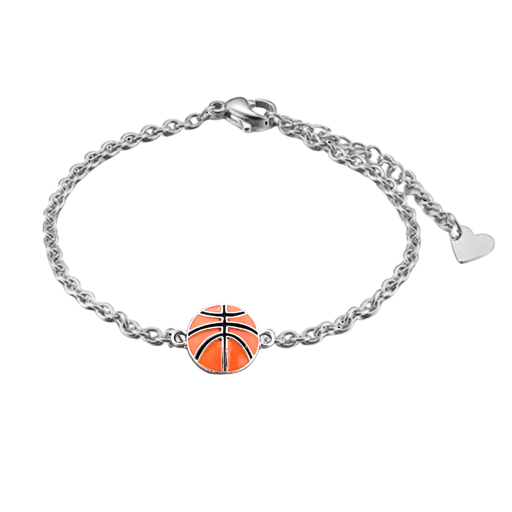 Basketball Bracelets With a Customizable Charm - SportyBella