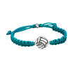 Adjustable Volleyball Rope Bracelet with a Charm - SportyBella