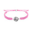 Adjustable Volleyball Rope Bracelet with a Charm - SportyBella