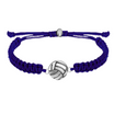 Adjustable Volleyball Rope Bracelet with a Charm - SportyBella