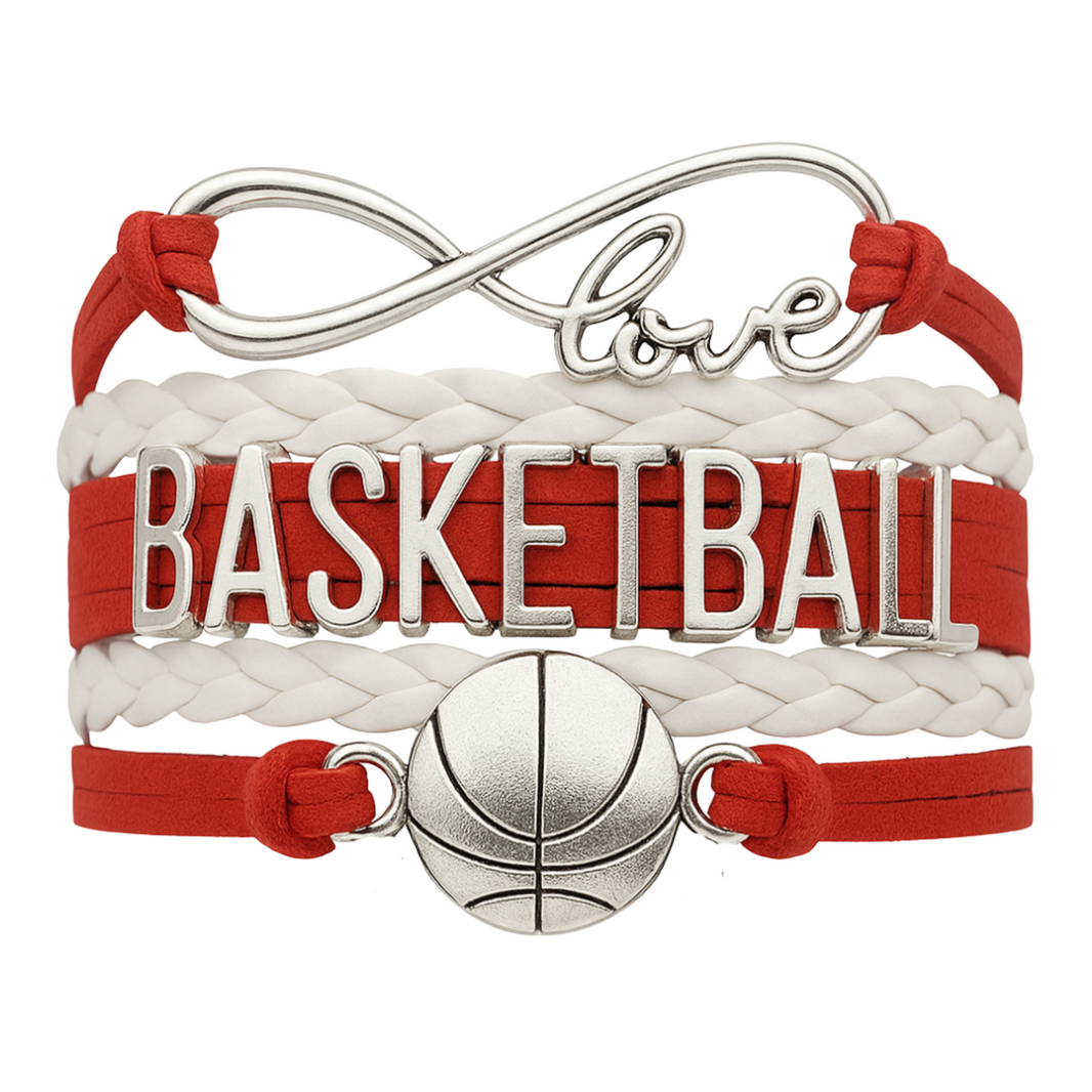 Basketball Bracelets With a Customizable Charm - SportyBella