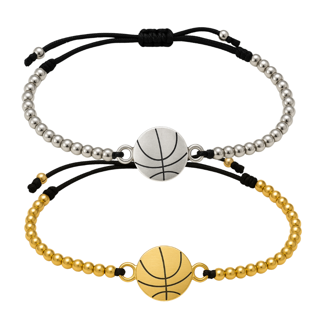 Basketball Adjustable Beaded Bracelet - SPORTYBELLA