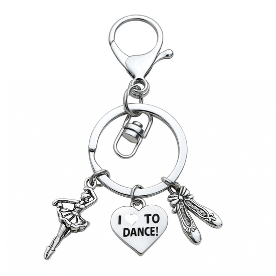 Dance Zipper Pull Keychain