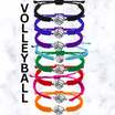 Adjustable Volleyball Rope Bracelet with a Charm - SportyBella