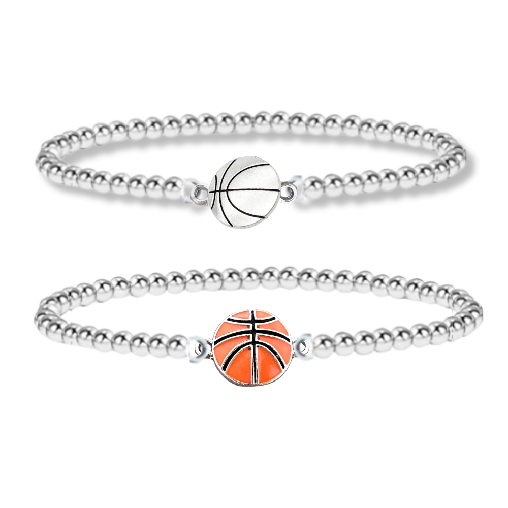 Basketball Bracelets With a Customizable Charm - SportyBella