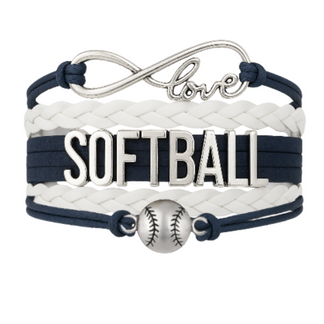 Infinity Softball Bracelet with Charms for Girls - SportyBella