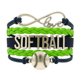 Infinity Softball Bracelet with Charms for Girls - SportyBella