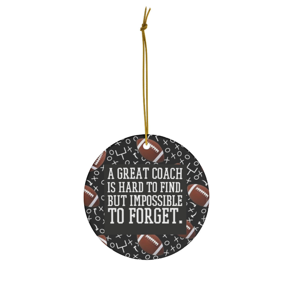 Football Coach Christmas Ornament