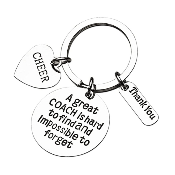 Cheer Coach Keychain - Great Coach is Hard to Find - Pick Charm