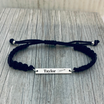 Personalized Engraved Guitar Bar Rope Bracelet