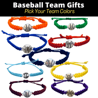 Adjustable Baseball Rope Bracelet - Made in the USA - SportyBella