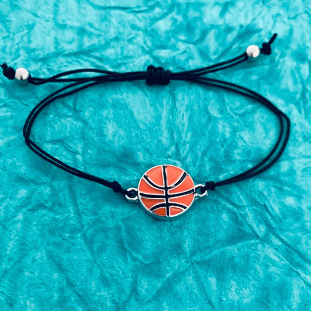 Basketball Bracelets With a Customizable Charm - SportyBella