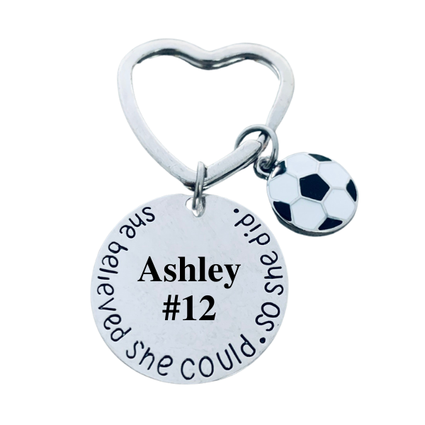 Personalized Soccer Keychains - Made in The USA - SportyBella
